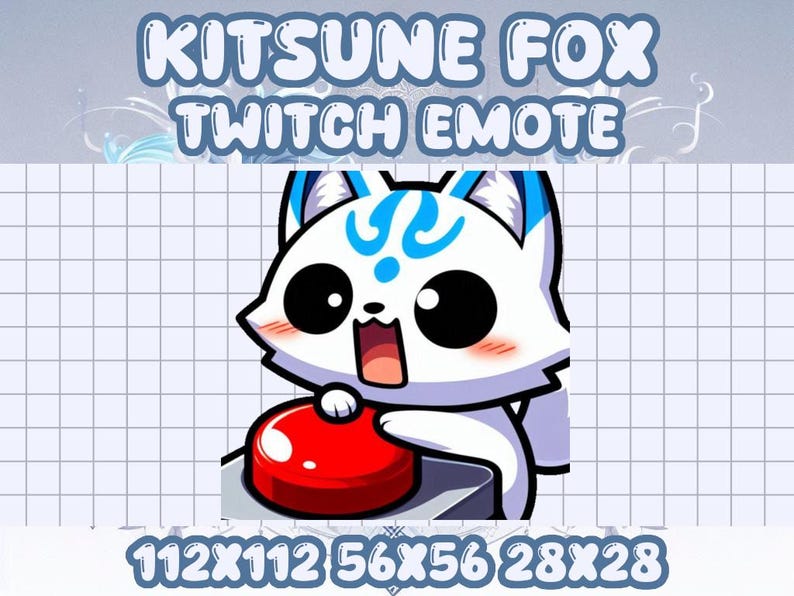 Adorable Kitsune Fox Panic Emote for Gamers, Discord, and Twitch - Etsy