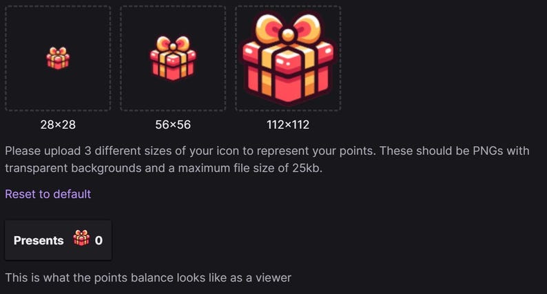 Present Channel Point Icon for Twitch Streamers - Etsy