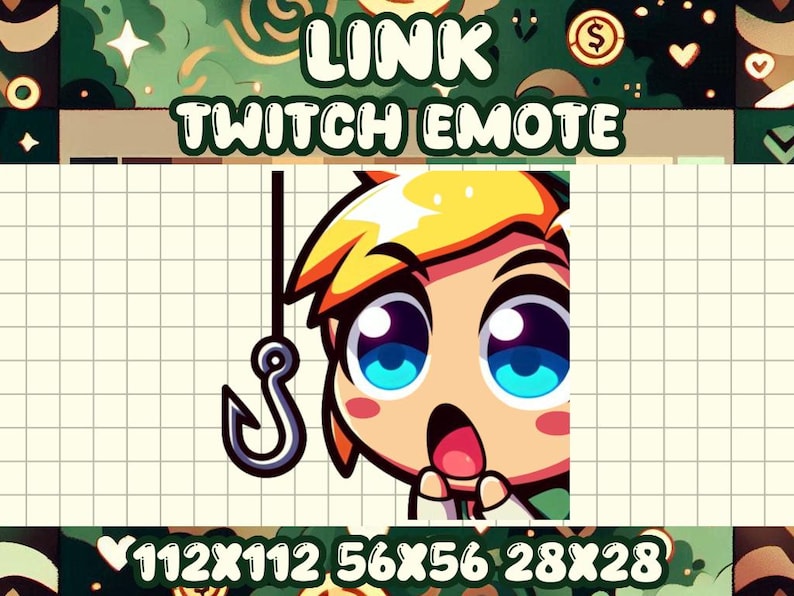 Link Baited Emote Chibi Meme Icon for Twitch & Discord - Etsy UK