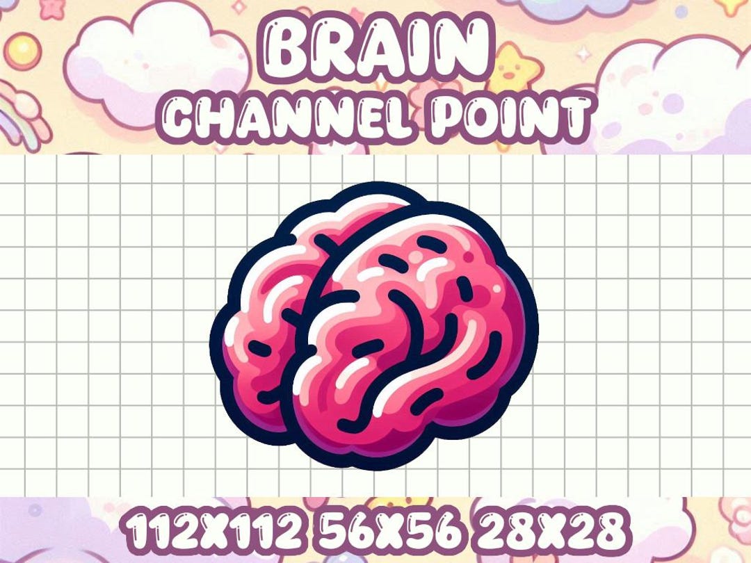 Brain Channel Point Icon for Twitch Streamers - Etsy