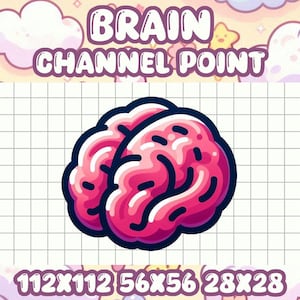 Brain Channel Point Icon for Twitch Streamers - Etsy