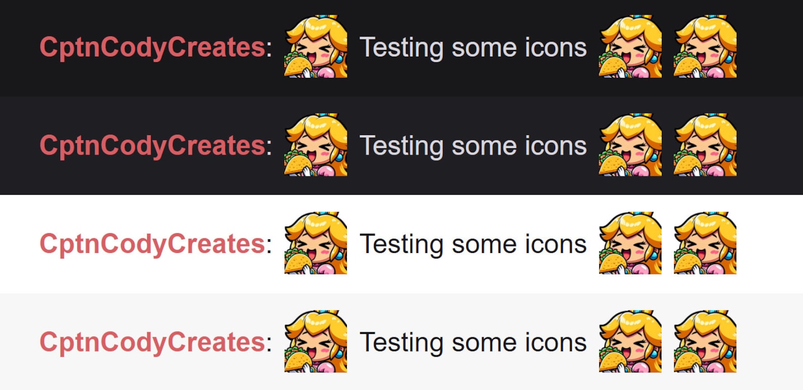 Princess Peach Taco Emote Super Mario Twitch Discord Icon Kawaii Chibi ...