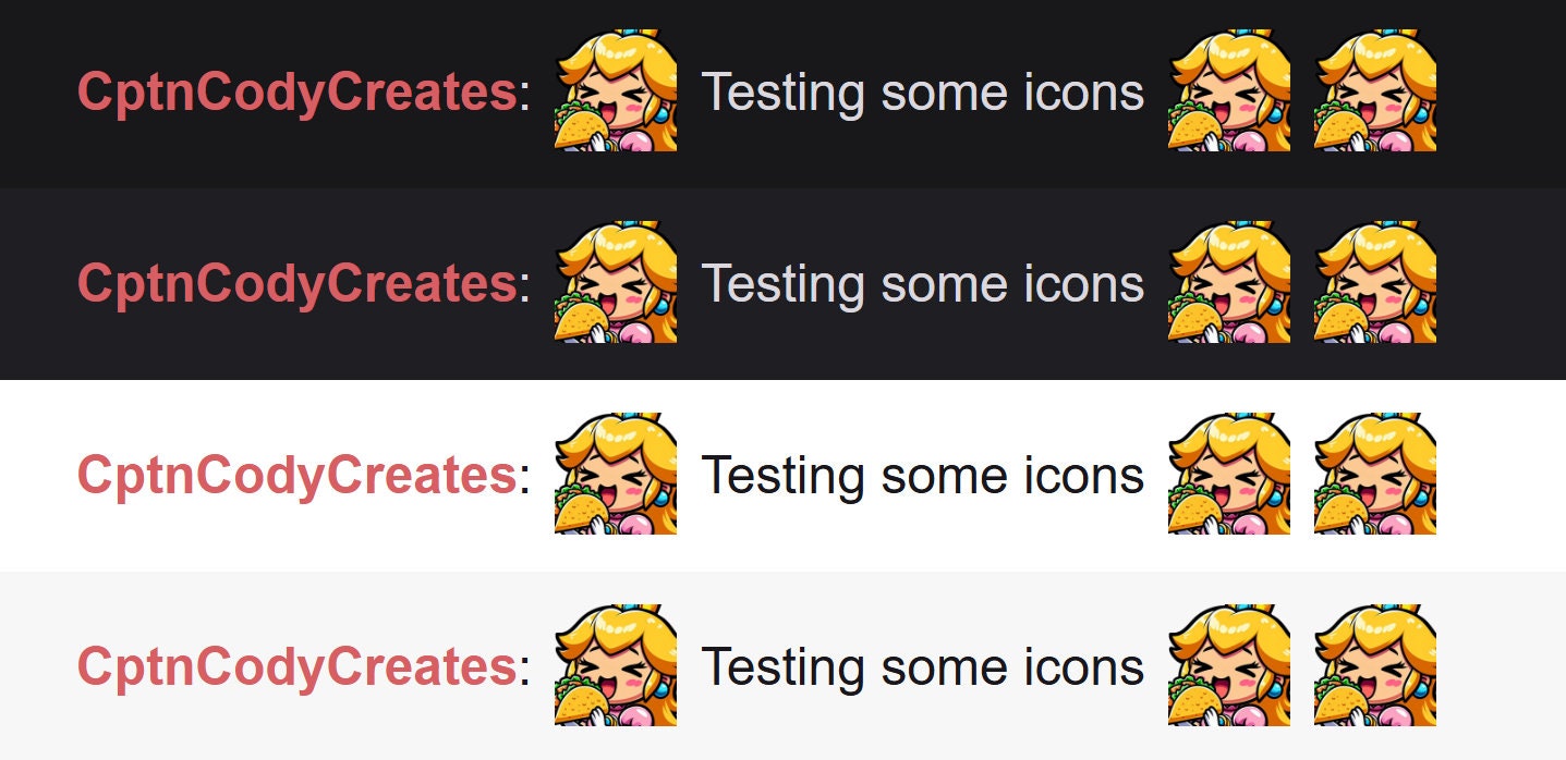 Princess Peach Taco Emote Super Mario Twitch Discord Icon Kawaii Chibi ...
