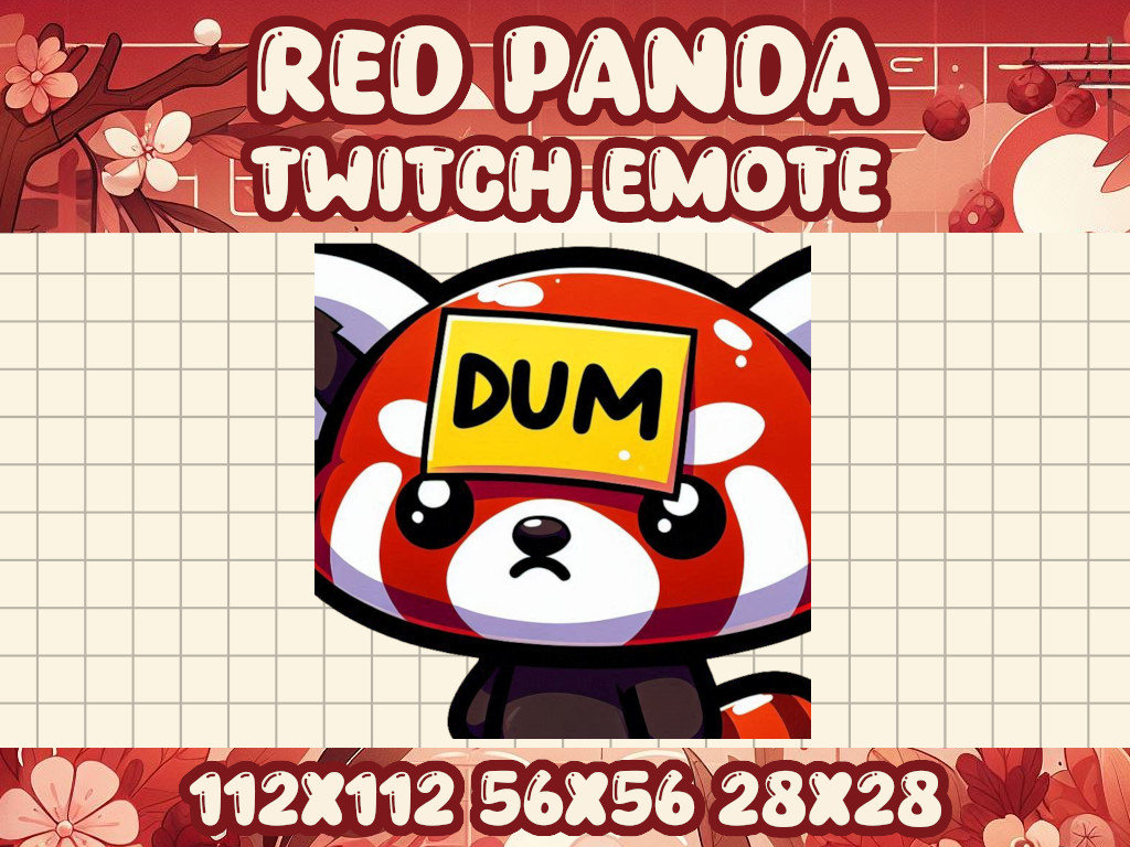 Red Panda DUM Emote for Twitch and Discord - Etsy