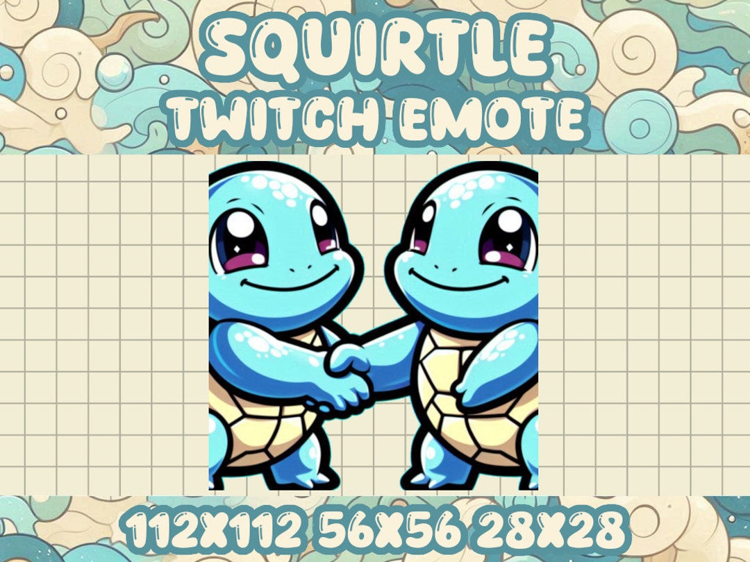 Squirtle Handshake Emote for Discord Twitch Streaming Icons - Etsy