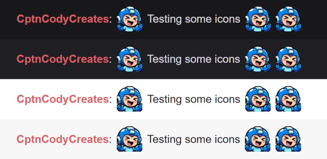 Mega Man Laugh Emote Capcom Twitch & Discord Icons Kawaii Chibi Gamer ...