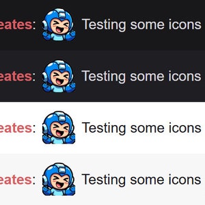 Mega Man Laugh Emote Capcom Twitch & Discord Icons Kawaii Chibi Gamer ...