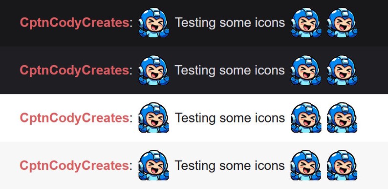 Mega Man Laugh Emote Capcom Twitch & Discord Icons Kawaii Chibi Gamer ...