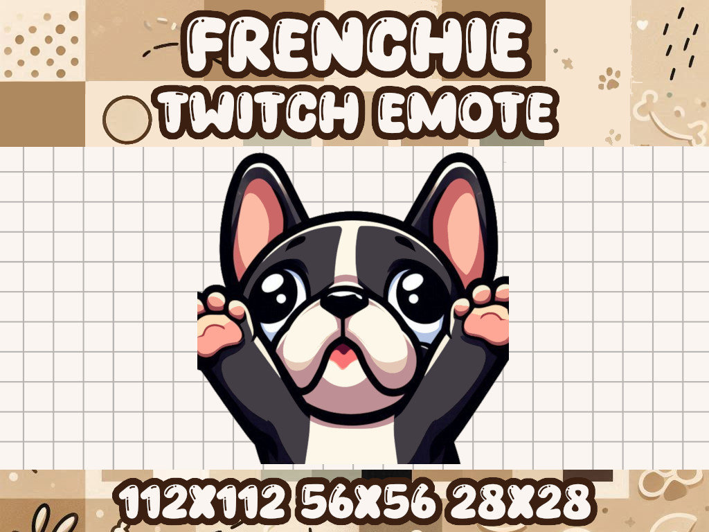 French Bulldog Reach Uppies Emote Cute Kawaii Dog Icons Adorable Gamer ...