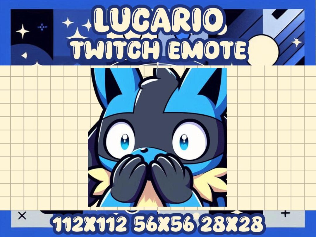 Lucario Gasp Emote | Twitch & Discord Shock Surprise Reaction Icon - Etsy
