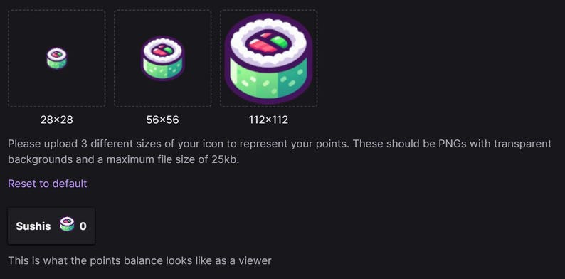 Sushi Channel Point Icon for Twitch Streamers - Etsy