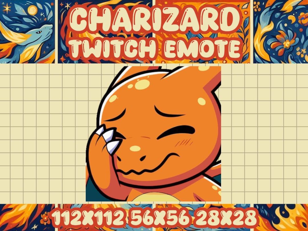 Charizard Facepalm Emote | Funny Pokémon Reaction Icon for Twitch and ...