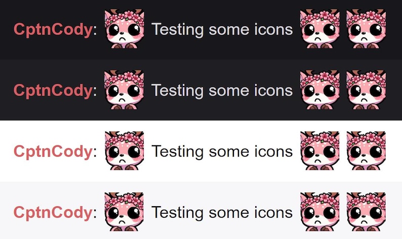 Pink Floral Deer Scared Emote | Cute Kawaii Chibi Afraid Icon for ...