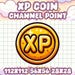 Gold XP Coin Channel Point Icon | Shiny Gamer Badge for Twitch and ...