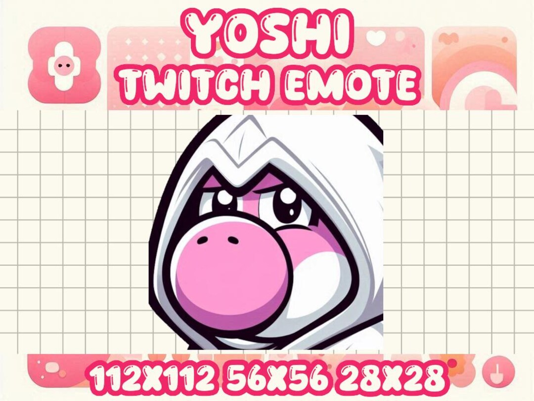 Pink Yoshi Assassin Emote for Twitch Discord Stream - Etsy