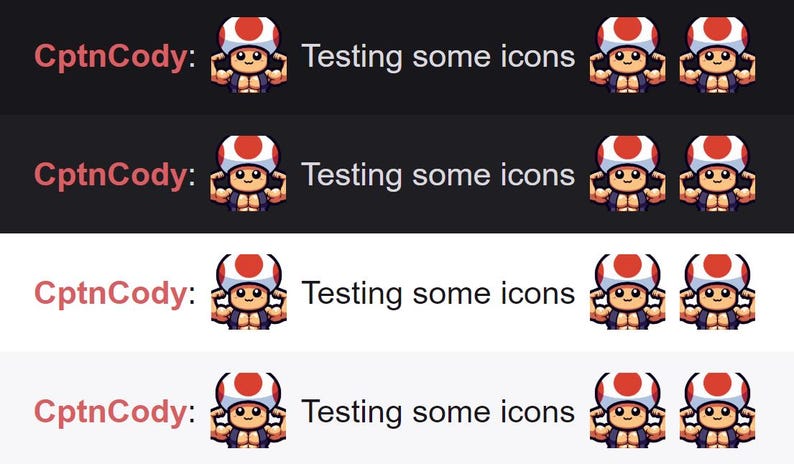 Toad Muscle Emote | Funny Mario Gym Icon for Twitch & Discord - Etsy