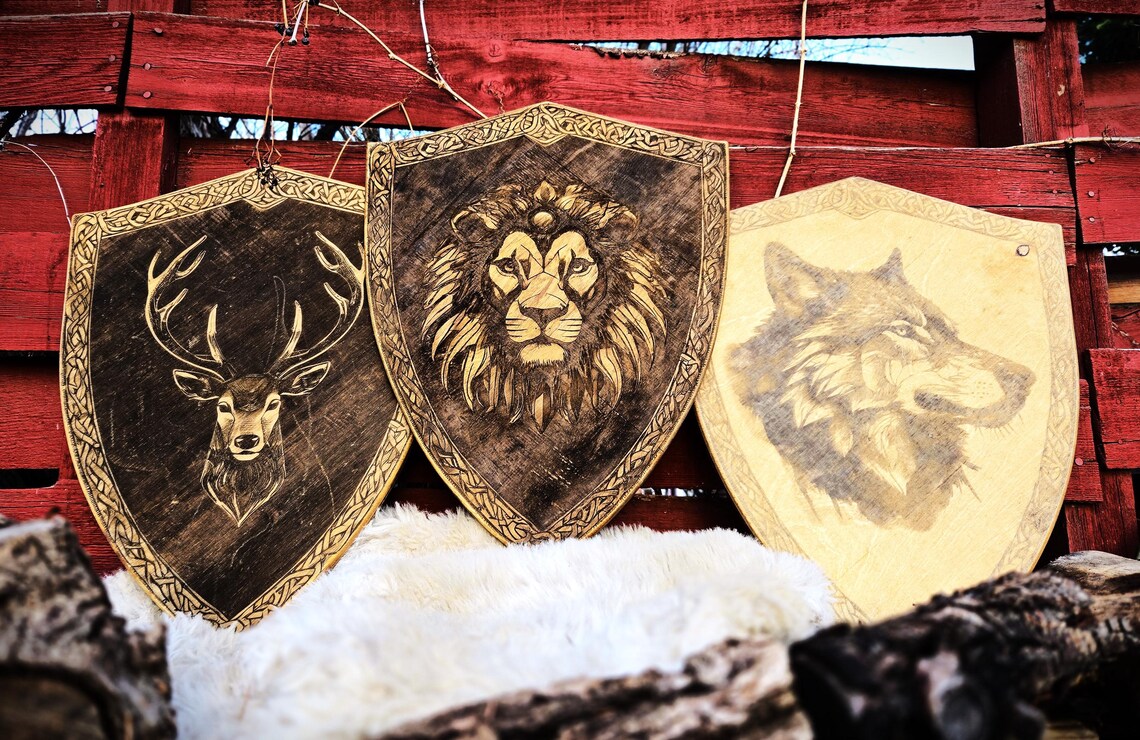 Wooden Shield, Custom Wood Shield, Laser Engraved Shield, Custom Coat ...
