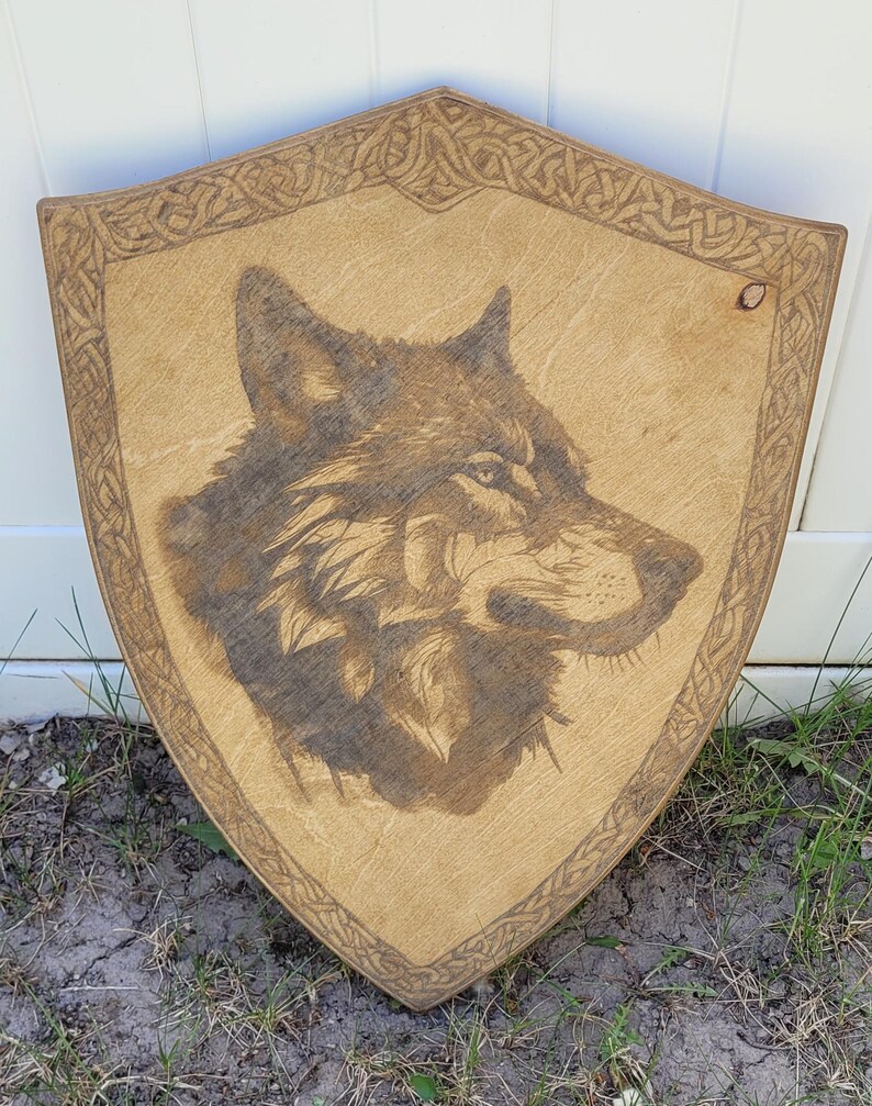 Wooden Shield, Custom Wood Shield, Laser Engraved Stained Finished - Etsy