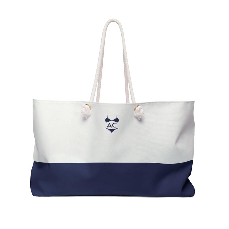 Nautical Tote With Bikini Motif, Pool Bag, Vacation Bag, Resort Bag ...