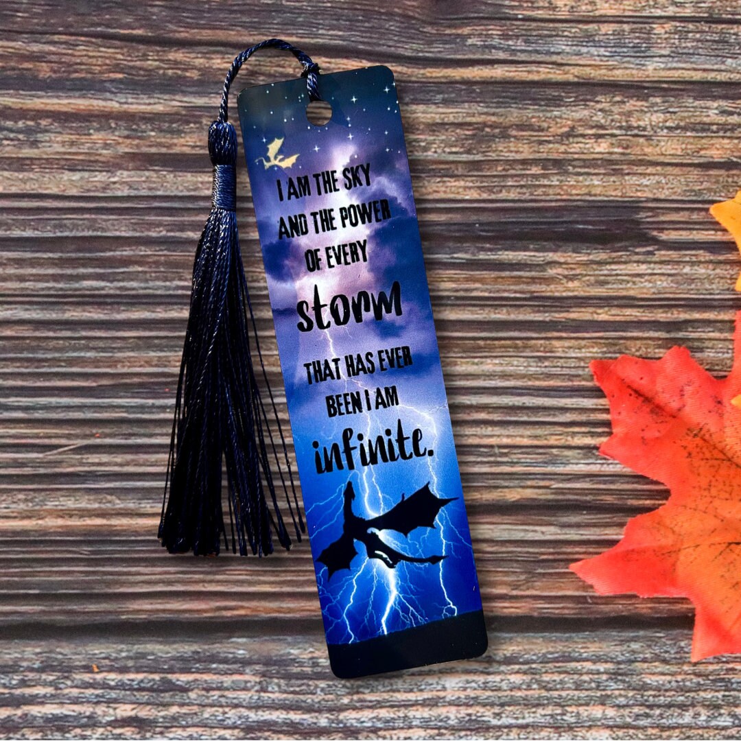 Fourth Wing Inspired I Am Infinite METAL Bookmark Sublimated One-sided ...