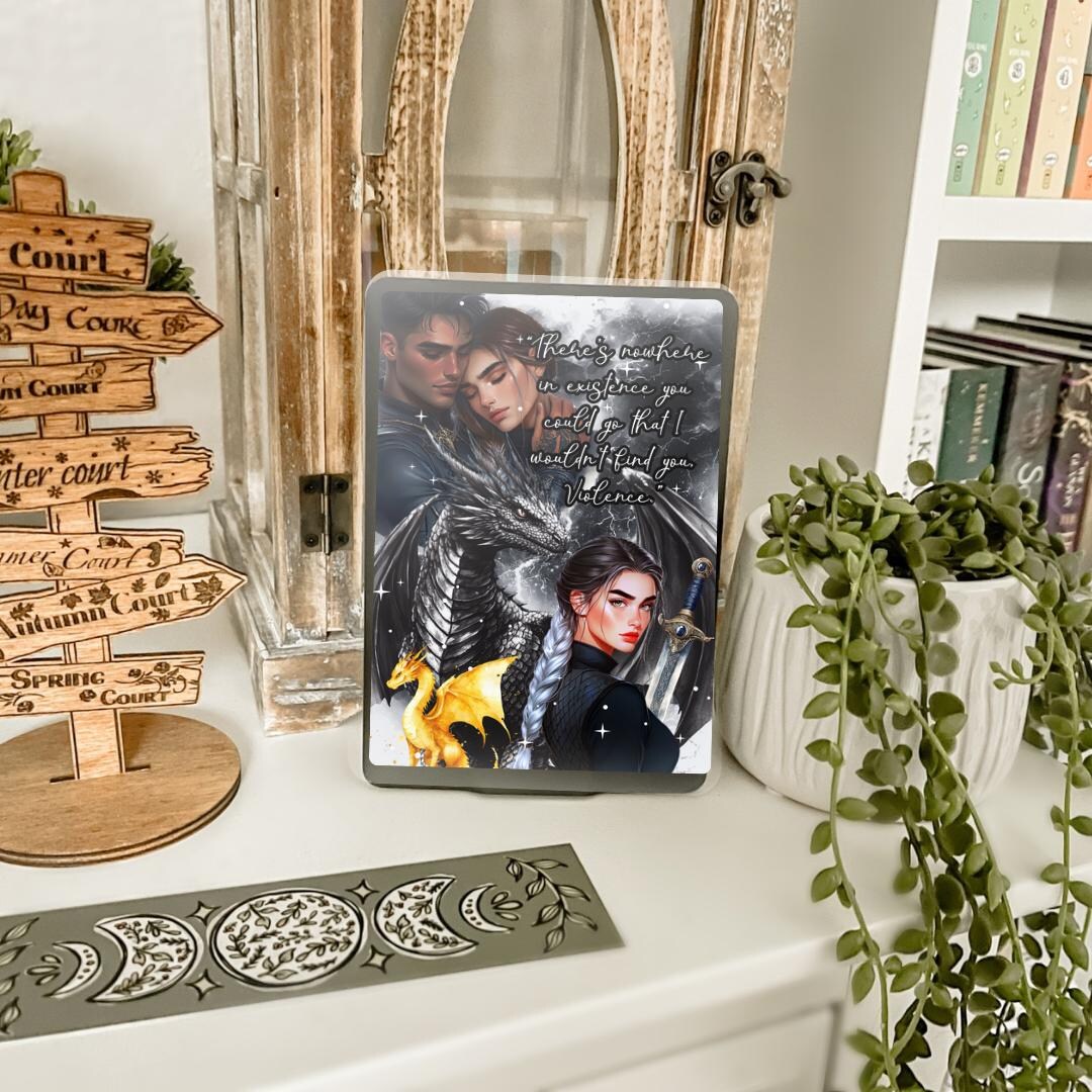 Fourth Wing Inspired Tairn and Violet Kindle Insert for Paperwhite 11th ...