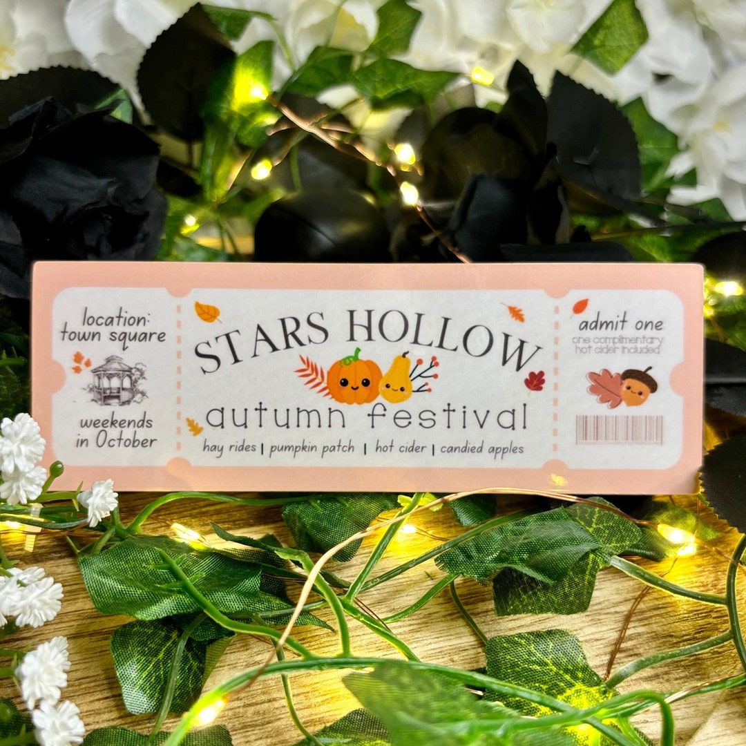 Gilmore Girls Inspired Stars Hollow Autumn Festival Bookmark Clear ...