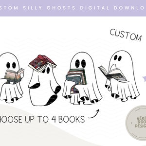 Custom Silly Ghosts Reading a Book Digital Download PNG Choose Your Own ...