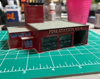 N Scale One Story Main Street Fire Station White Unpainted - Etsy