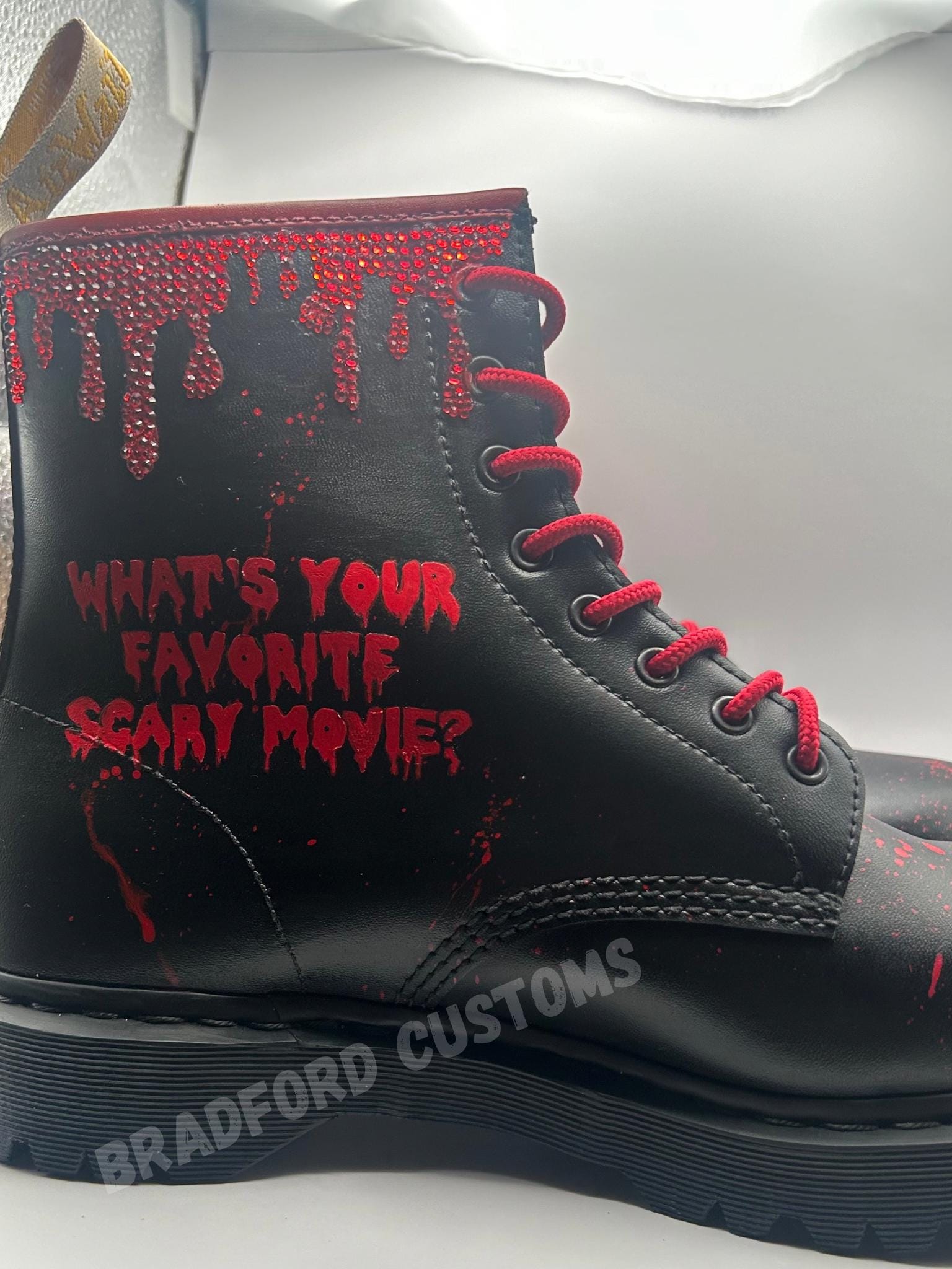 Hand Painted Horror Dr. Martens | Custom Scream Boots | Horror Movie ...