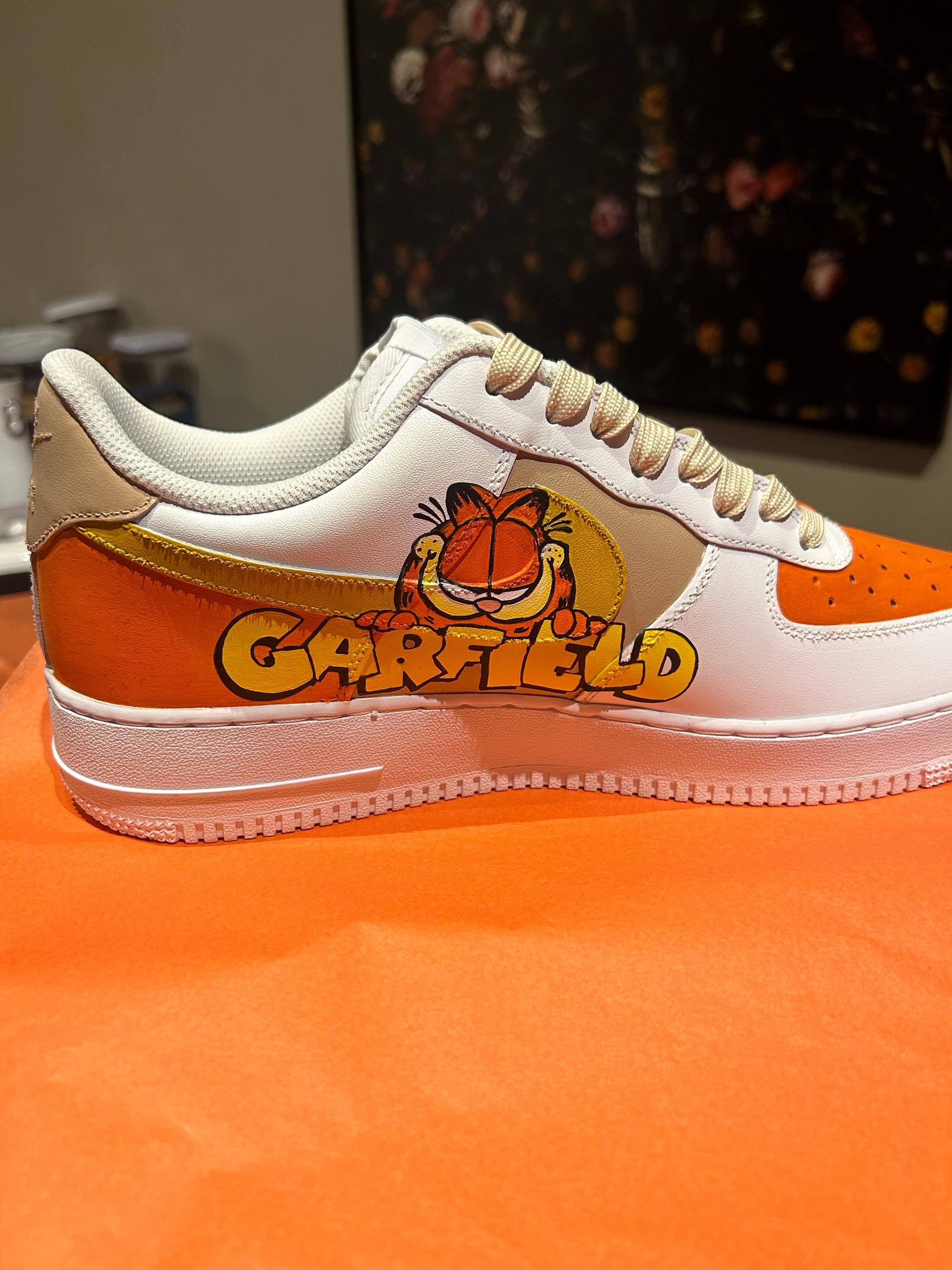 Custom Painted Garfield Af1 Shoes - Etsy