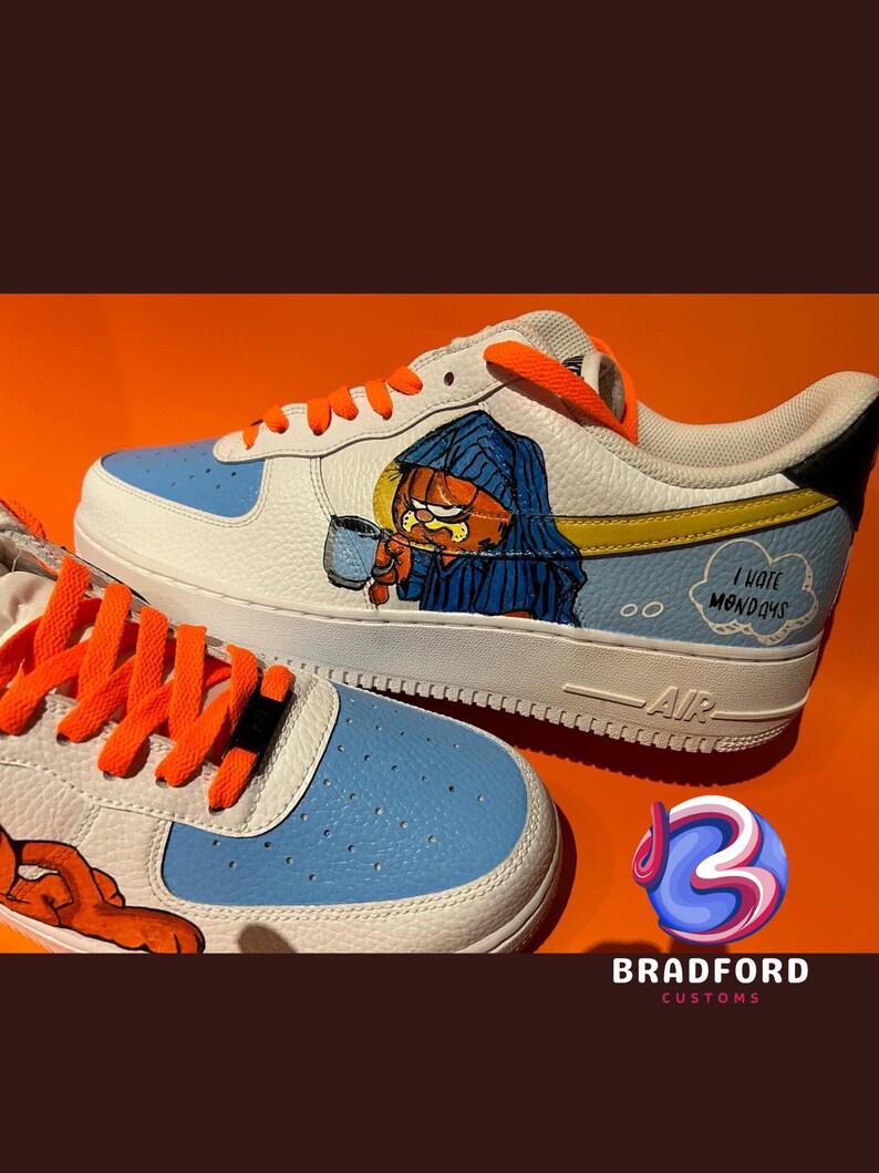 Custom Painted Garfield Af1 Shoes - Etsy