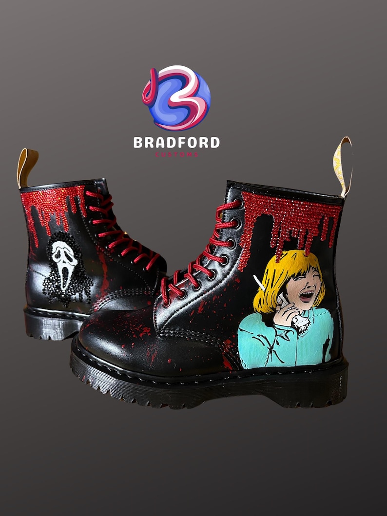 Custom Scream Doc Martens - Etsy
