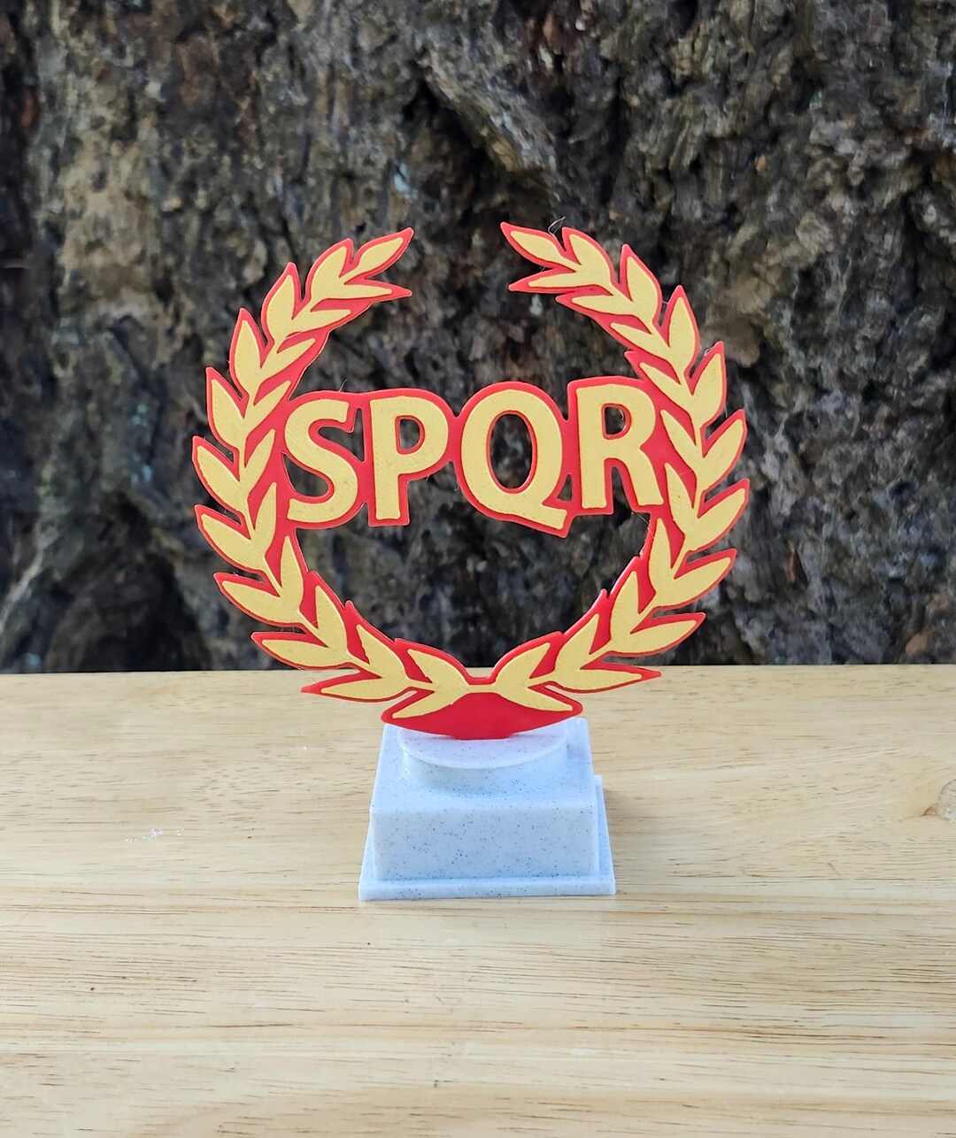 SPQR Roman Laurel Desk Display - 3D Printed Ancient Rome Decor ...