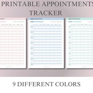 Printable Fillable Appointment Tracker Pdf Small Business Appointment ...