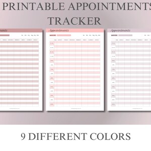 Printable Fillable Appointment Tracker Pdf Small Business Appointment ...