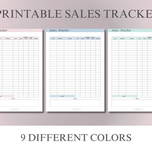 Printable Fillable Sales Tracker, Simple Sales Page, Small Business ...