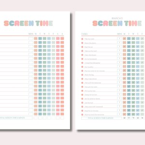 Chore Chart Bundle for Kids Printable Fillable Behavior Chart Daily ...