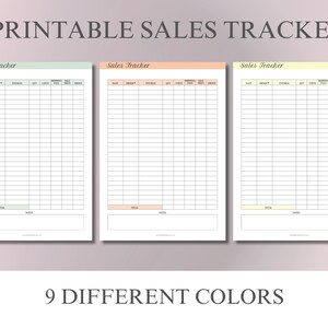 Printable Fillable Sales Tracker, Simple Sales Page, Small Business ...
