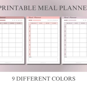 Meal Planner Printable Weekly Meal Plan Template 7 Day Meal Plan ...