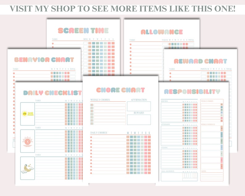 Printable Fillable Behavior Chartfor Kids Daily Weekly Good Behavior ...