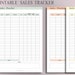 Printable Fillable Sales Tracker, Simple Sales Page, Small Business ...