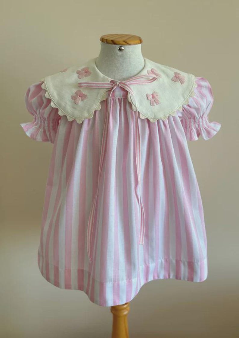 Handmade Pink Lace Dress With Bows: Girls Party & Flower Girl - Etsy