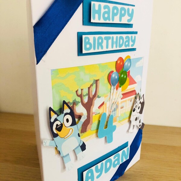 Personalised Bluey Son 1st Birthday Card - Etsy UK