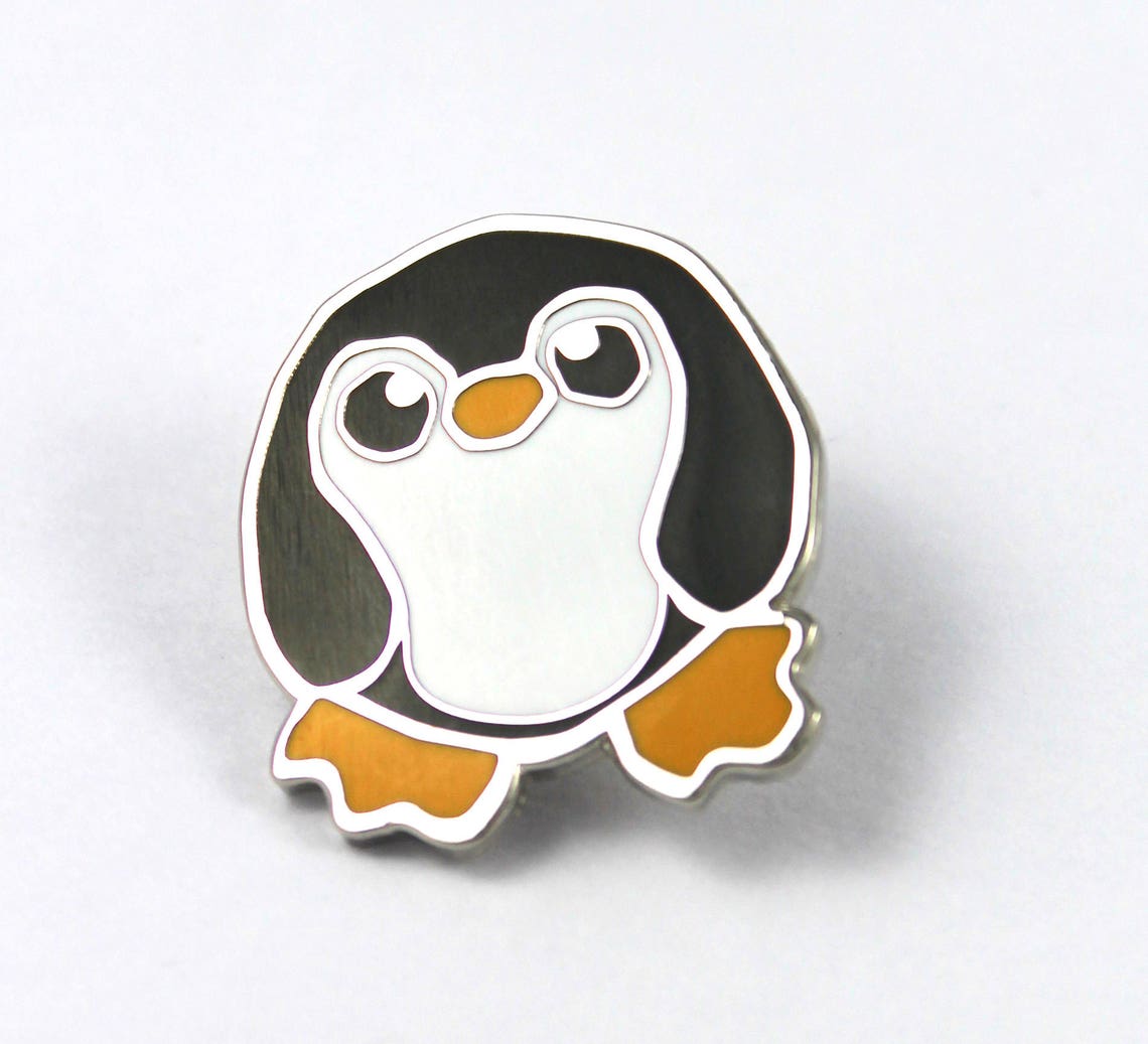Penguin Pin Enamel Penguin Pin Penguin Badge Cute Pin - Etsy Canada