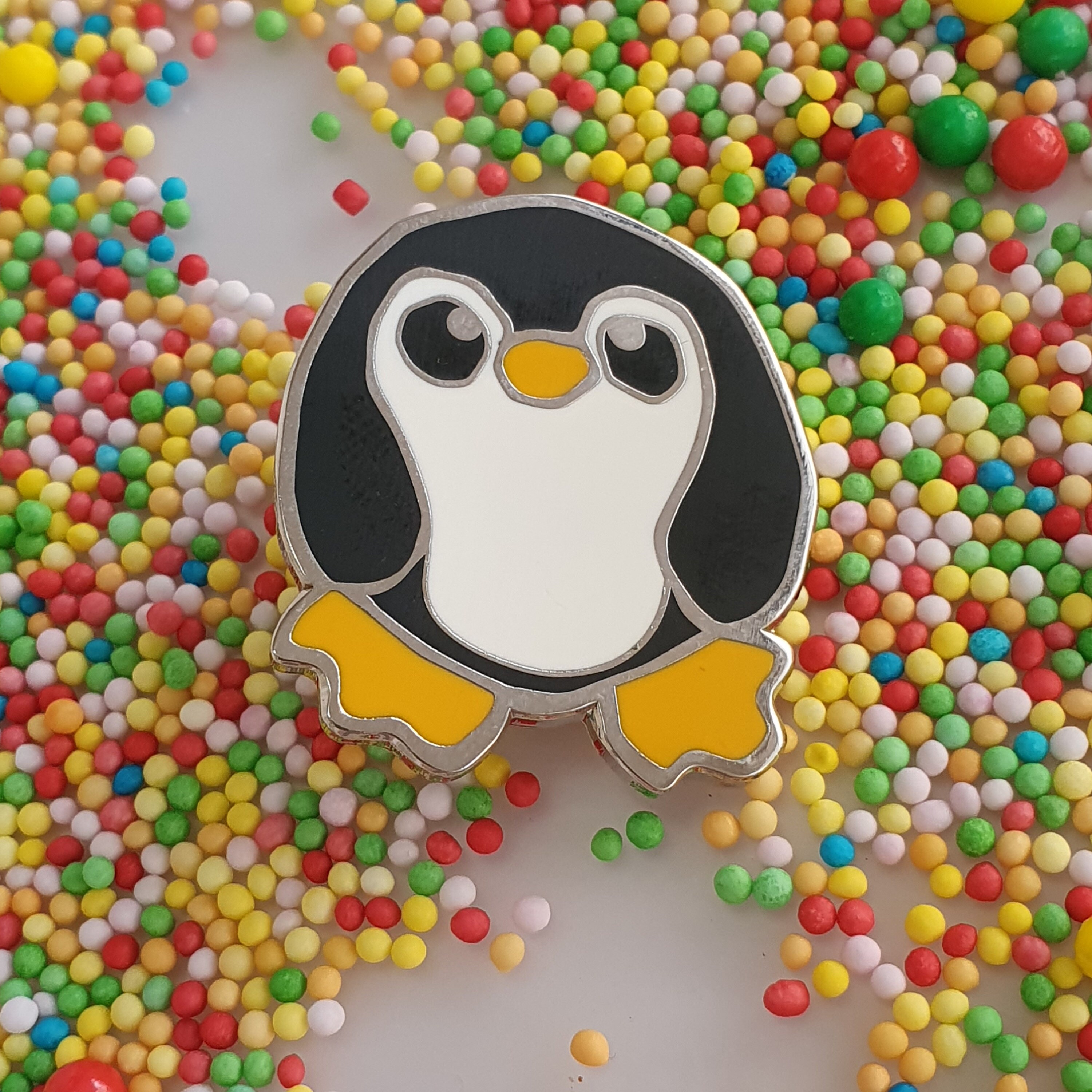Penguin Pin Enamel Penguin Pin Penguin Badge Cute Pin | Etsy