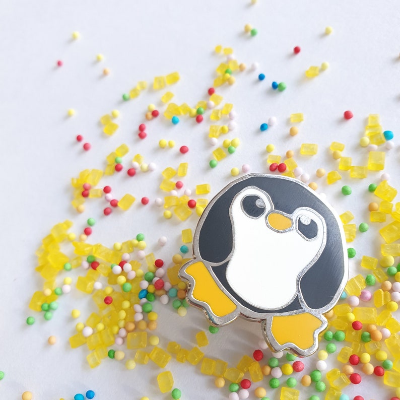 Penguin Pin Enamel Penguin Pin Penguin Badge Cute Pin | Etsy