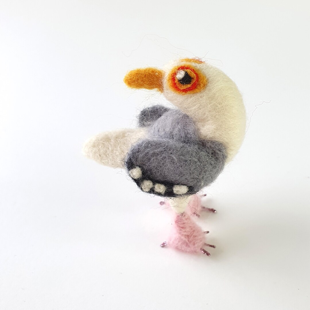 Tiny Standing Seagull Needle Felted Herring Gull Decoration - Etsy