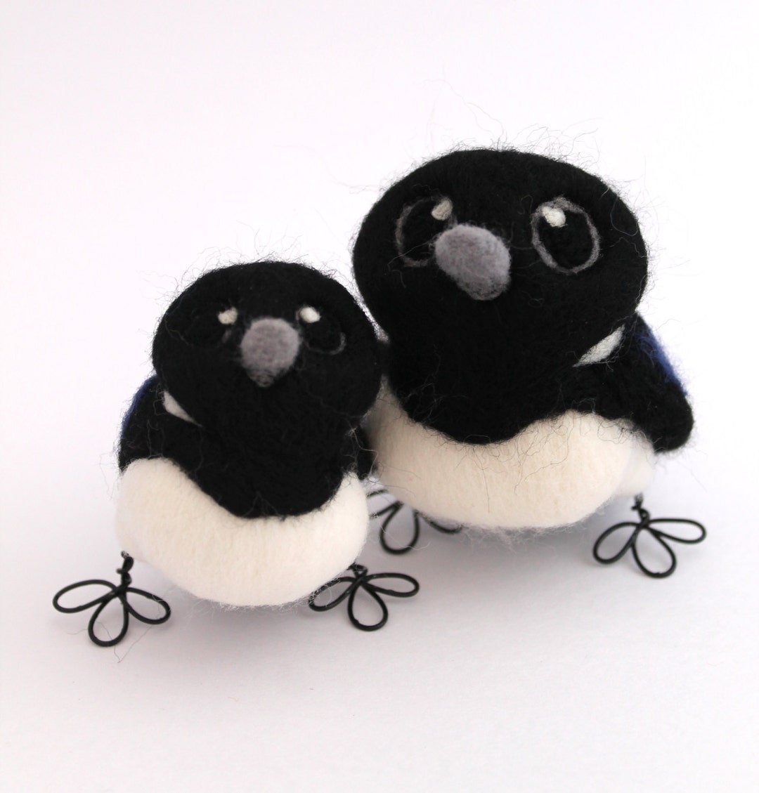 Magpie Needle Felted Bird Decoration Hello Mr Magpie - Etsy