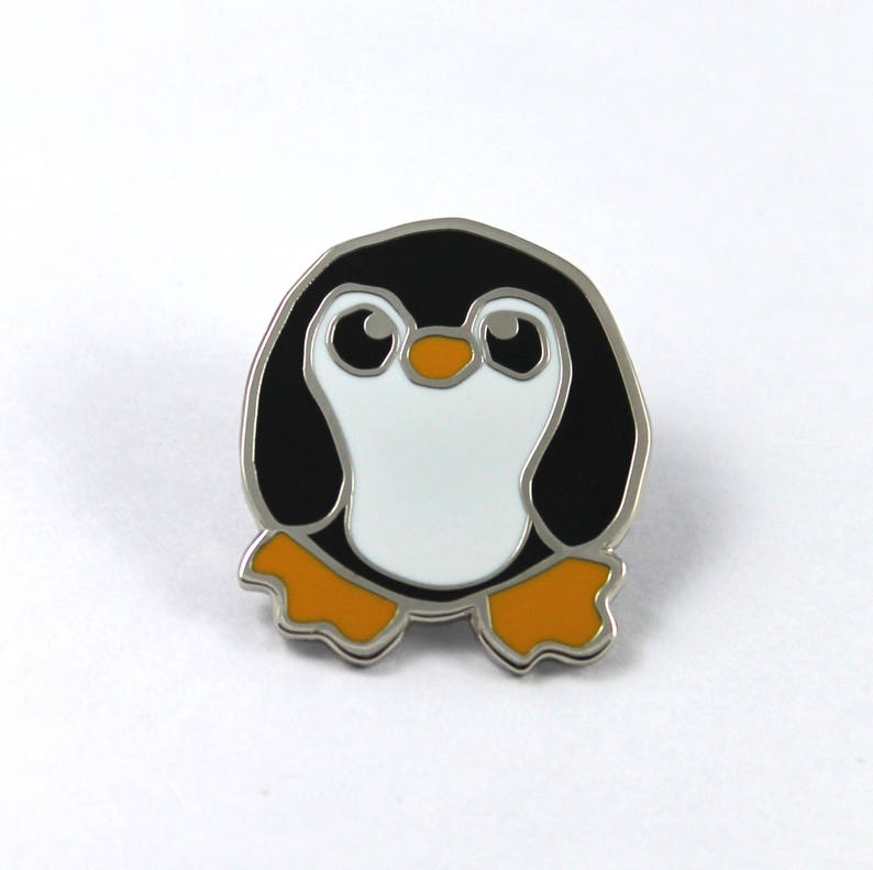 Penguin Pin Enamel Penguin Pin Penguin Badge Cute Pin | Etsy