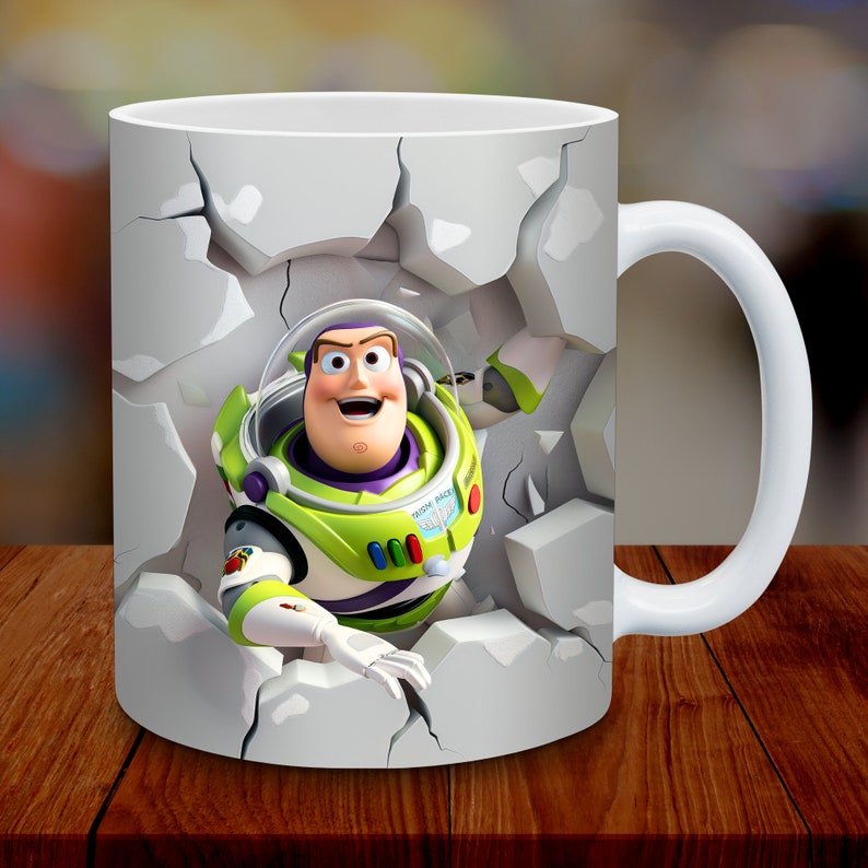 3D Effect Boys Classic Cartoons Character Mug Wrap, 11 Oz & 15 Oz Mug ...